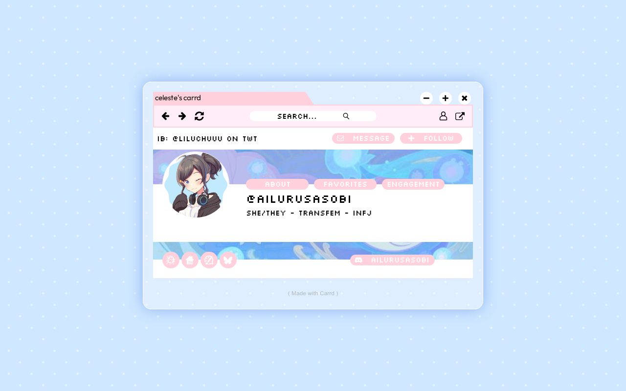 Celeste's Carrd Profile